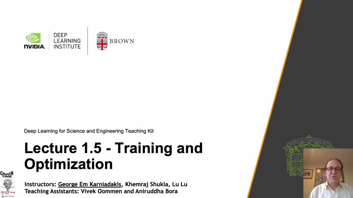 1.5 - Training and Optimization | DLI Teaching Kits 2023 | NVIDIA On-Demand