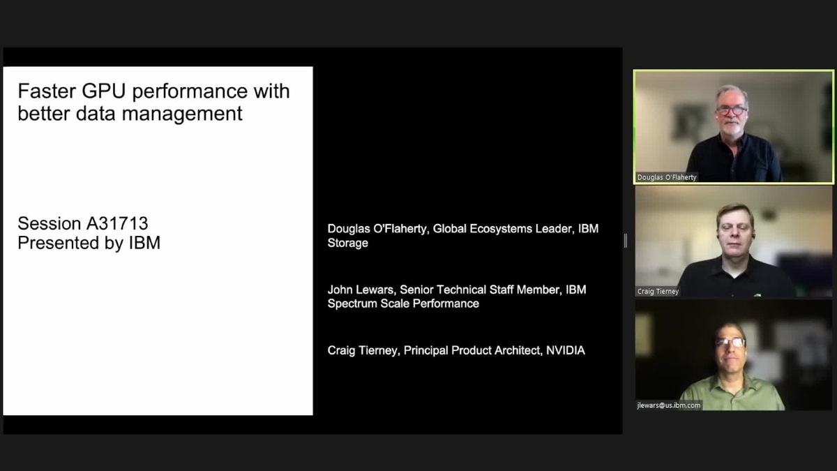 Faster Gpu Performance With Better Data Management Presented By Ibm Gtc Digital November