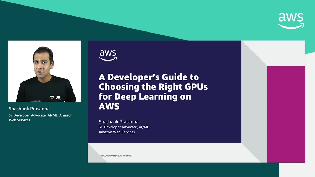 A Developers Guide To Choosing The Right Gpus For Deep Learning On Aws Presented By Amazon Web