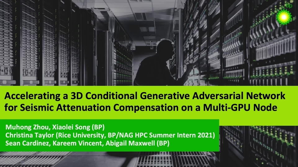 Accelerating a 3D Conditional Generative Adversarial Network for Seismic Attenuation ...