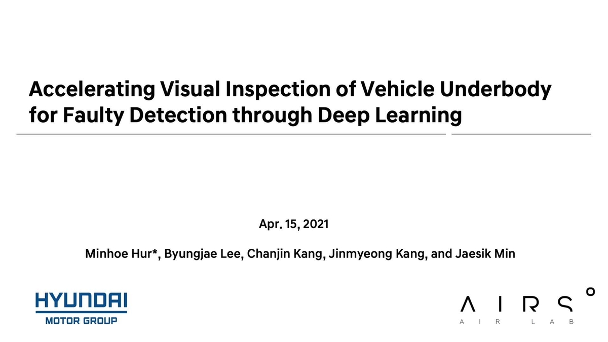 Accelerating Visual Inspection of Vehicle Underbody for Faulty ...