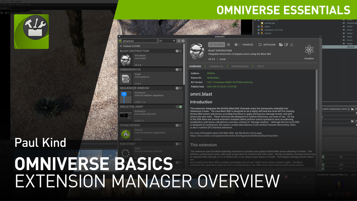 Omniverse Kit Extension Manager | NVIDIA On-Demand
