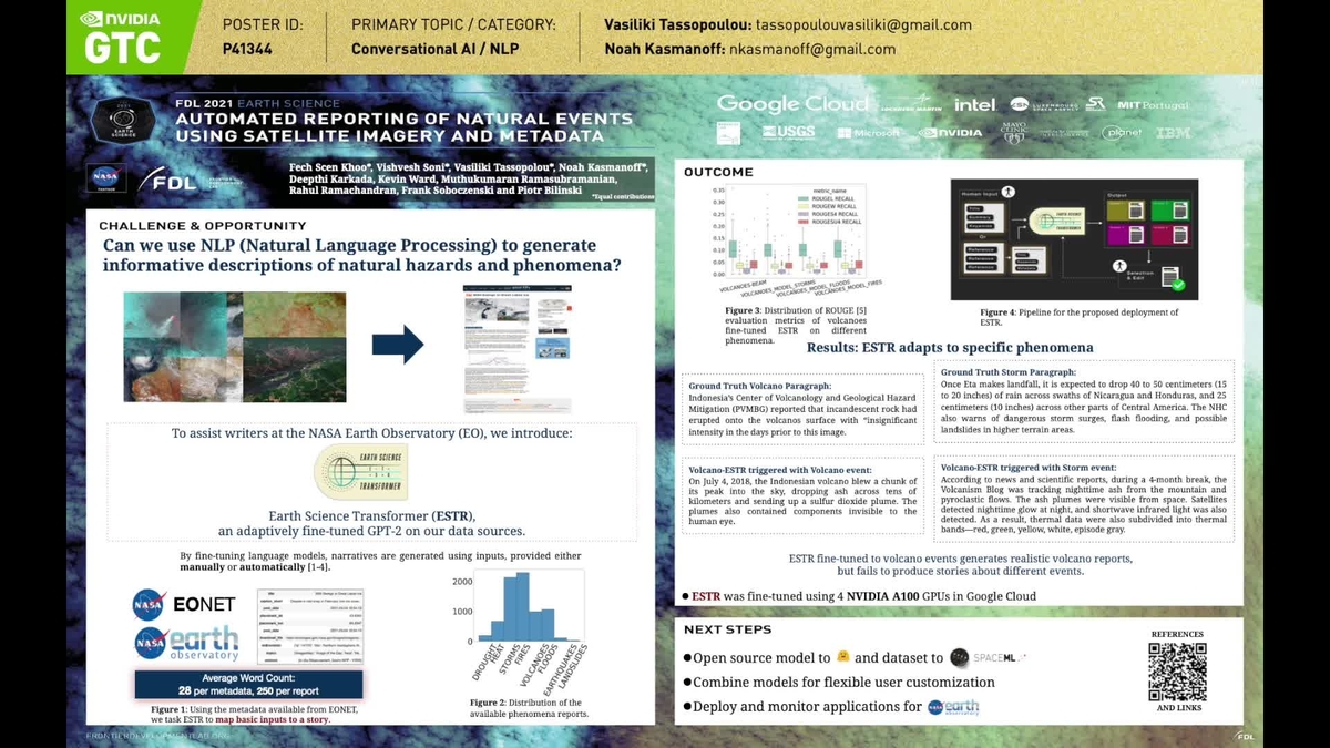Automatic Narrative Generation With Earth Science Transformer Gtc Digital Spring 2022 Nvidia