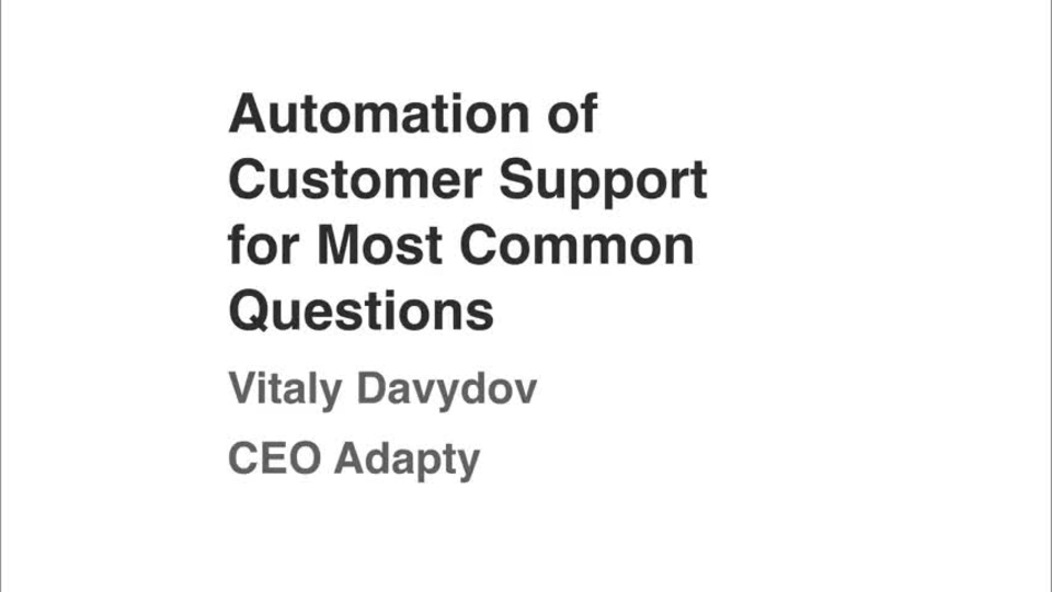 AutoFAQ: Automation of Customer Support for Most Common Questions ...