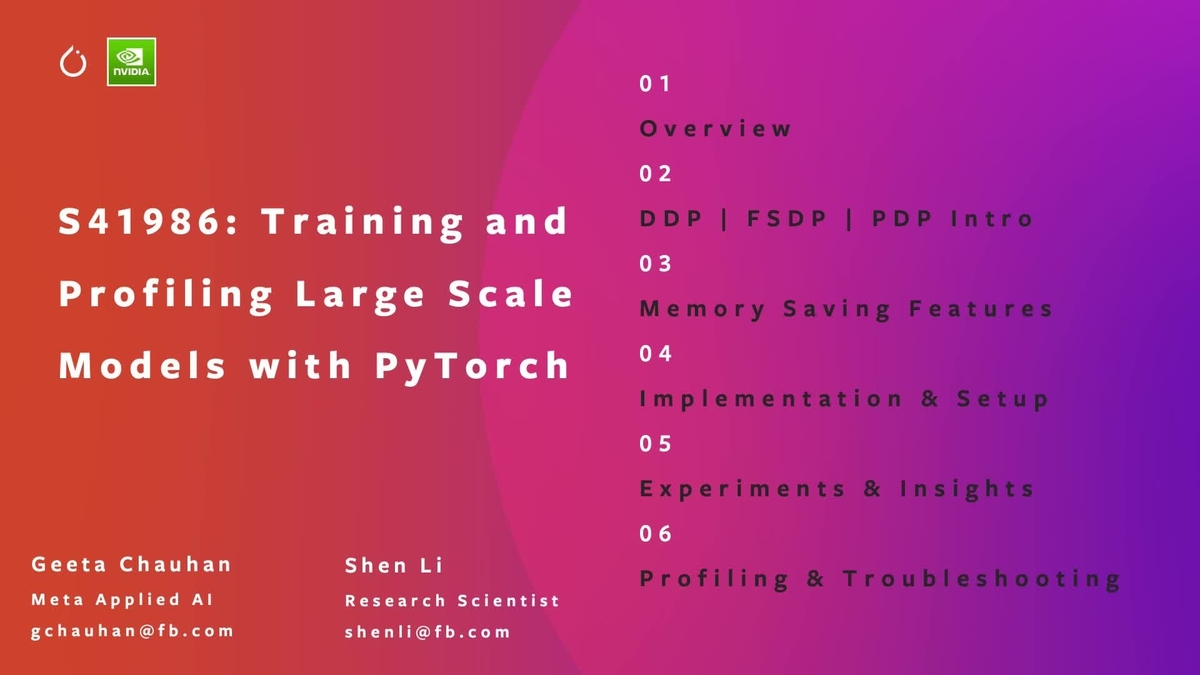 Training And Profiling Large Models With Pytorch Gtc Digital Spring 2022 Nvidia On Demand