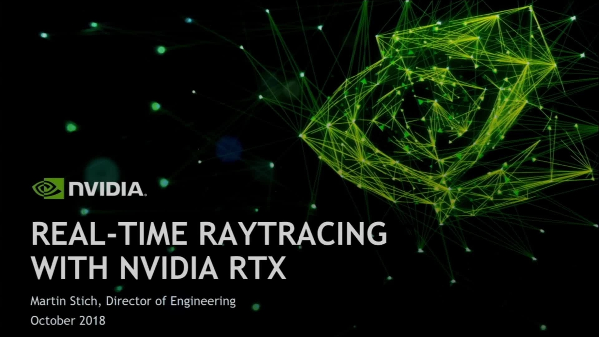 Introduction To Real Time Raytracing With Nvidia Rtx Nvidia On Demand