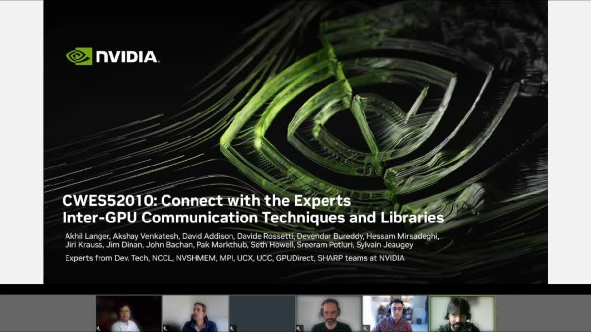 Connect With The Experts Inter Gpu Communication Techniques And Libraries Gtc Digital Spring