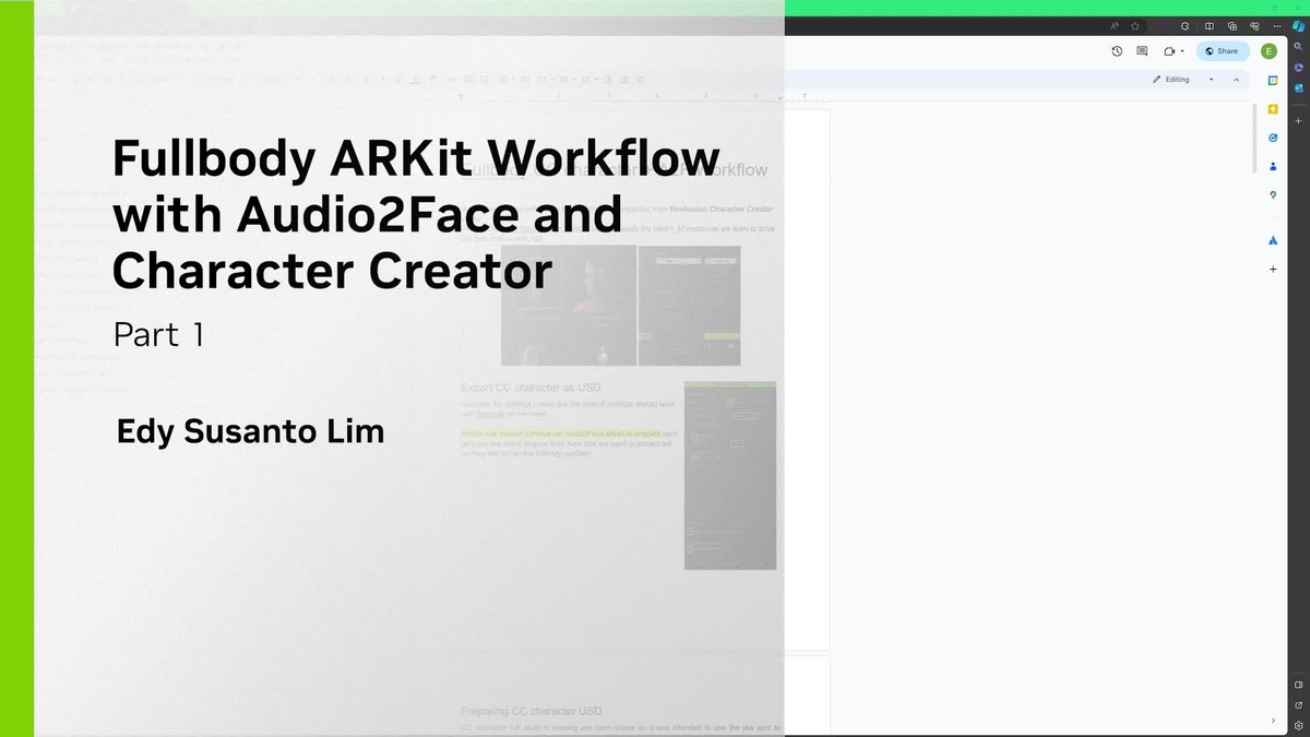 Fullbody ARKit Workflow with Audio2Face and Character Creator Part 1 ...
