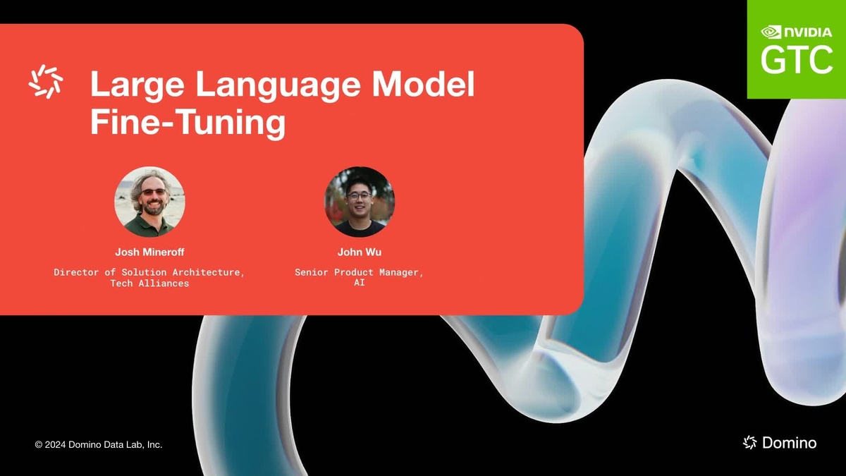 Large Language Model Fine-Tuning using Parameter Efficient Fine-Tuning (PEFT) S62109 | GTC 2024 ...