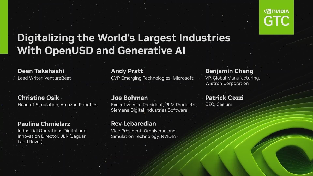Digitalizing The Worlds Largest Industries With Openusd And Generative Ai Gtc 24 2024