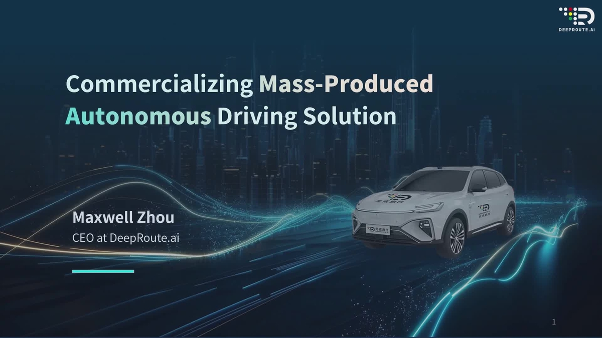 Commercializing Mass Produced Autonomous Driving Solutions Gtc 24 2024 Nvidia On Demand