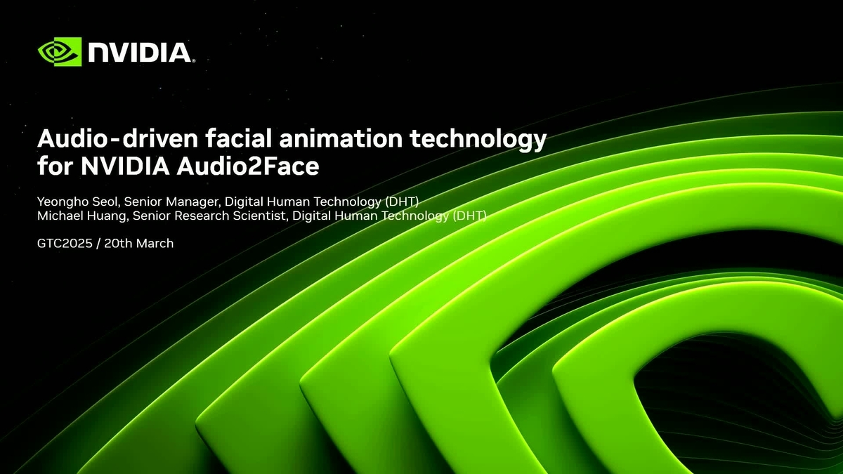 Audio-Driven Facial Animation Technology for NVIDIA Audio2Face S71082 ...