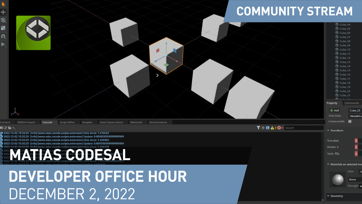 NVIDIA Omniverse Developer Office Hour - 12/2/2022 | Omniverse 2022 ...