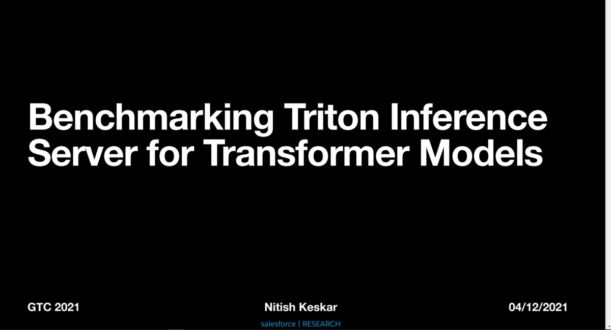 Benchmarking Triton Inference Server | GTC Digital April 2021 | NVIDIA ...