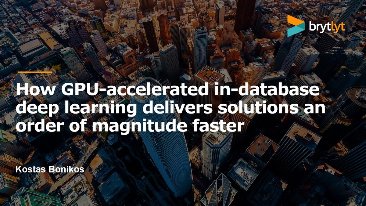How GPU-accelerated In-database Deep Learning Delivers Solutions an Order of Magnitude Faster ...