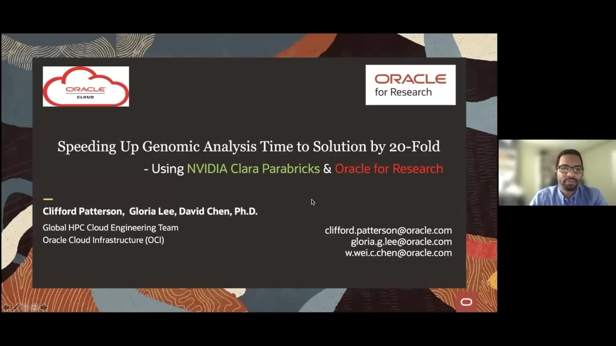 Speeding Up Genomic Analysis Time To Solution 20 Fold Using Nvidia Clara Parabricks And Oracle
