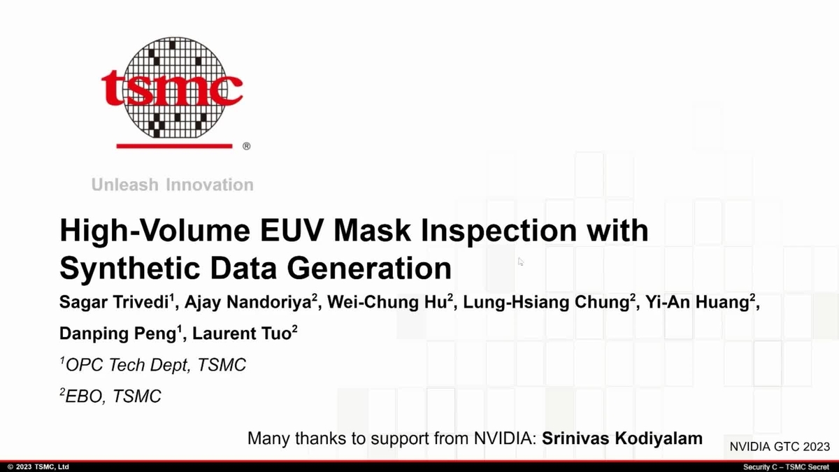 High-Volume EUV Mask Inspection with Synthetic Data Generation | GTC Digital Spring 2023 ...