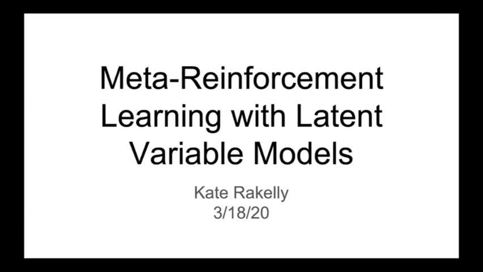 Efficient Meta-Reinforcement Learning via Probabilistic Context Variables | NVIDIA On-Demand