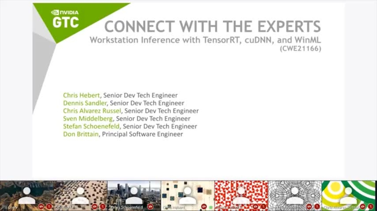 Workstation Inference with TensorRT, cuDNN, and WinML | GTC Digital March 2020 | NVIDIA On-Demand