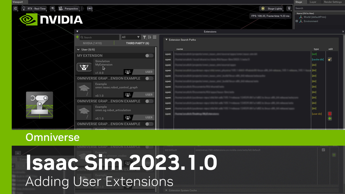 Adding User Extensions To Isaac Sim Omniverse 2020 Nvidia On Demand