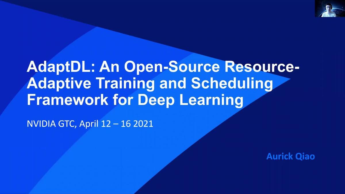 Presenting Adaptdl An Open Source Resource Adaptive Deep Learning Training And Scheduling