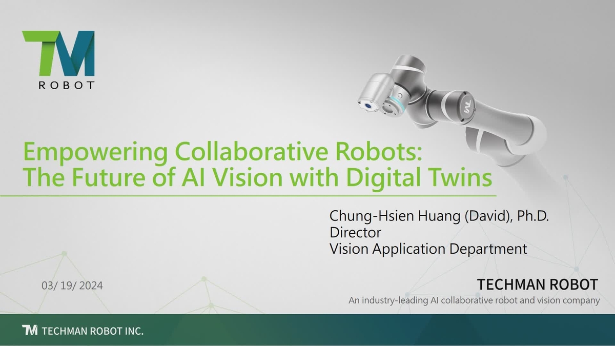 Empowering Collaborative Robots: The Future of AI Vision With Digital Twins | GTC 24 2024 ...