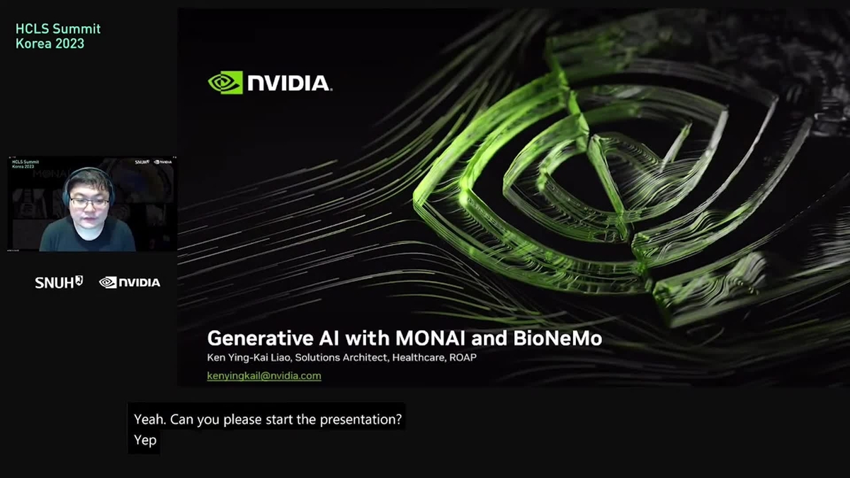 Generative AI with MONAI and BioNeMo | HCLS Summit Korea 2023 | NVIDIA ...