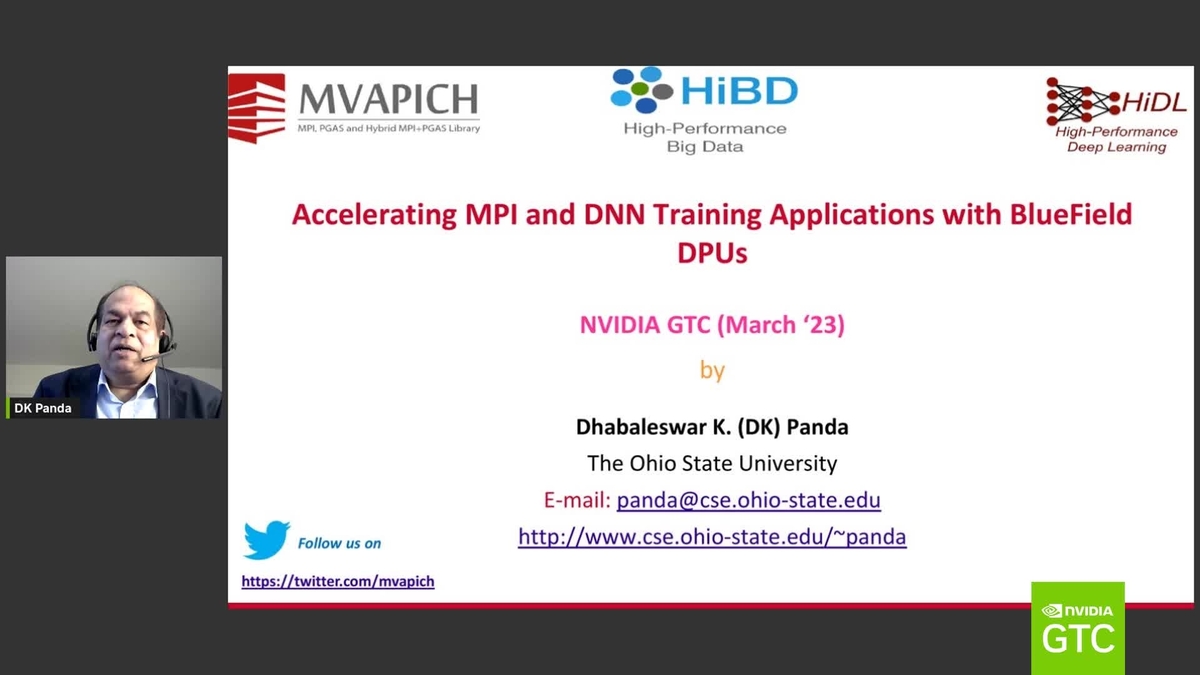 Accelerating Mpi And Dnn Training Applications With Bluefield Dpus Gtc Digital Spring 2023