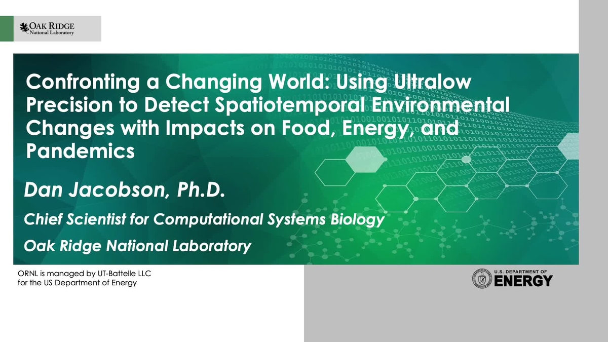 Confronting a Changing World: Using Ultralow Precision to Detect ...