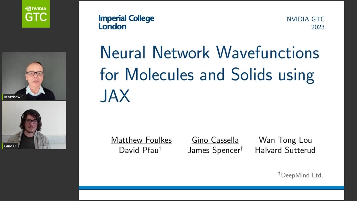 Pushing Quantum Mechanics to the Exascale with JAX and Fermionic Neural Networks | GTC Digital ...