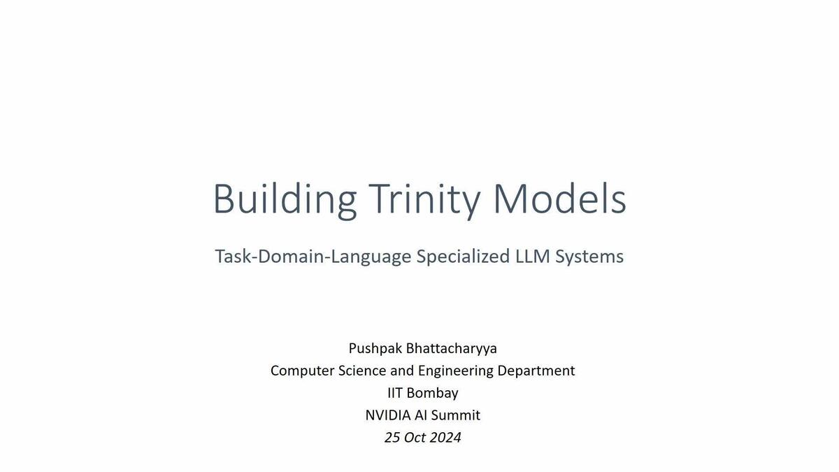 Building Trinity Models That Are Task-Domain-Language Specialized LLM ...