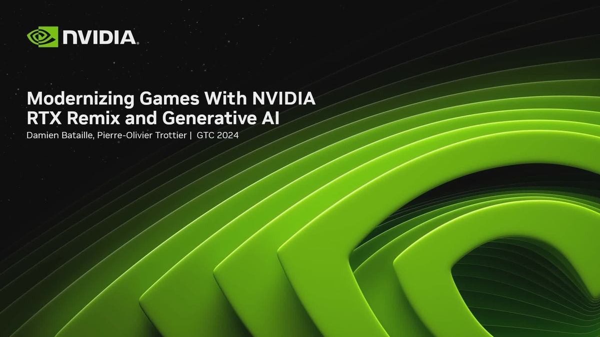 Modernizing Games With Nvidia Rtx Remix And Generative Ai Gtc 24 2024 Nvidia On Demand