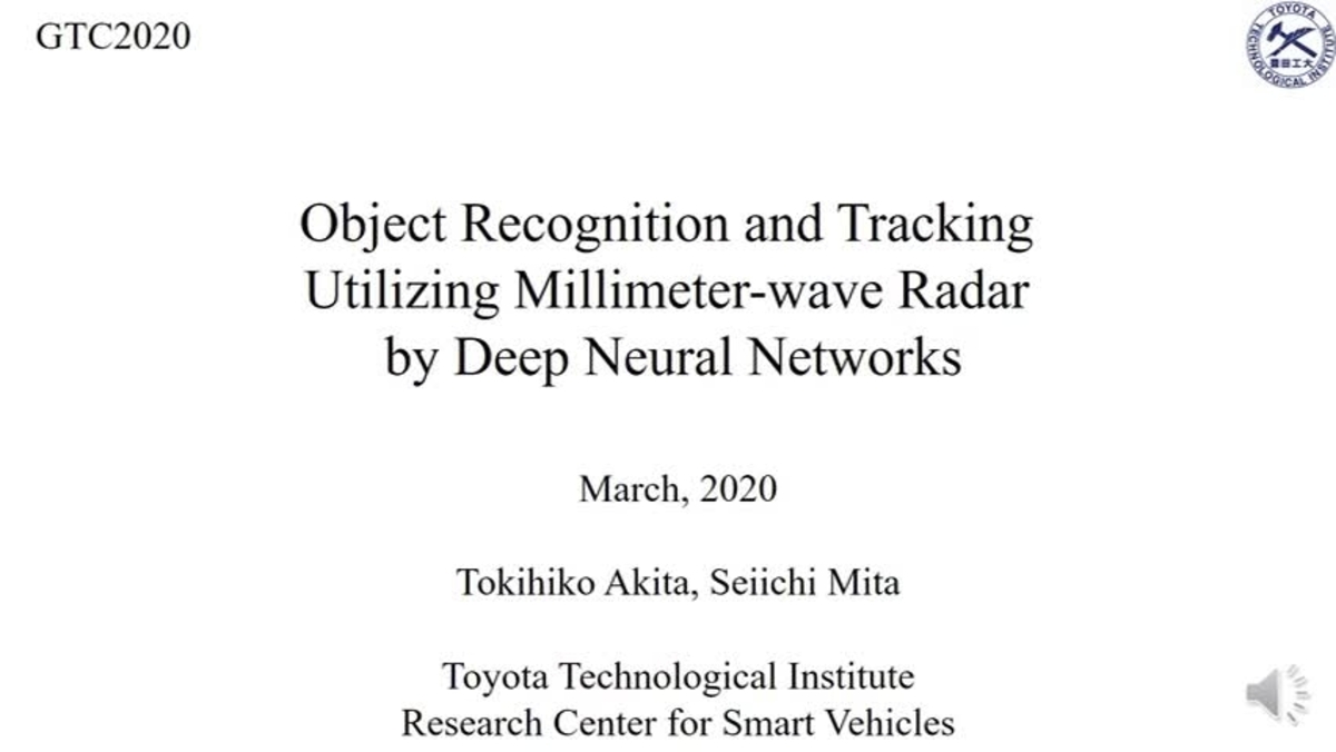 Object Recognition And Tracking Utilizing Millimeter Wave Radar By Deep Neural Networks Gtc