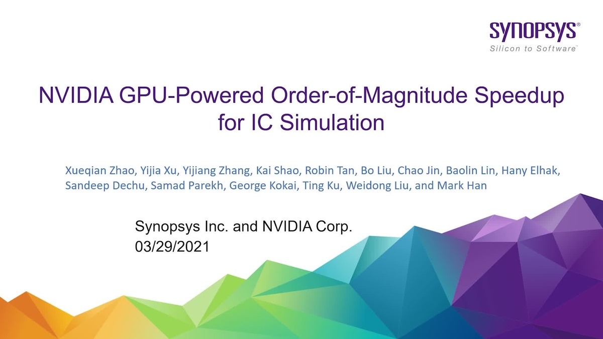 GPU-Powered Order-of-Magnitude Speedup for IC Simulation | GTC Digital ...