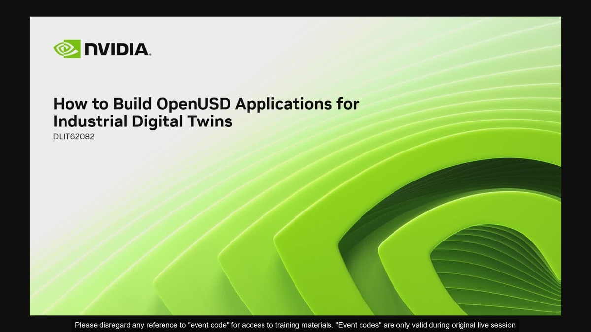How to Build OpenUSD Applications for Industrial Digital Twins DLIT62082 | GTC 2024 | NVIDIA On ...