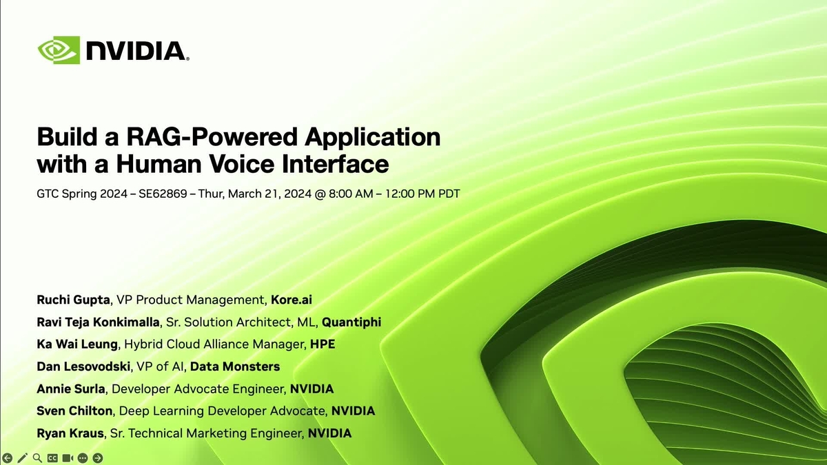 Build A Rag Powered Application With A Human Voice Interface Gtc 24