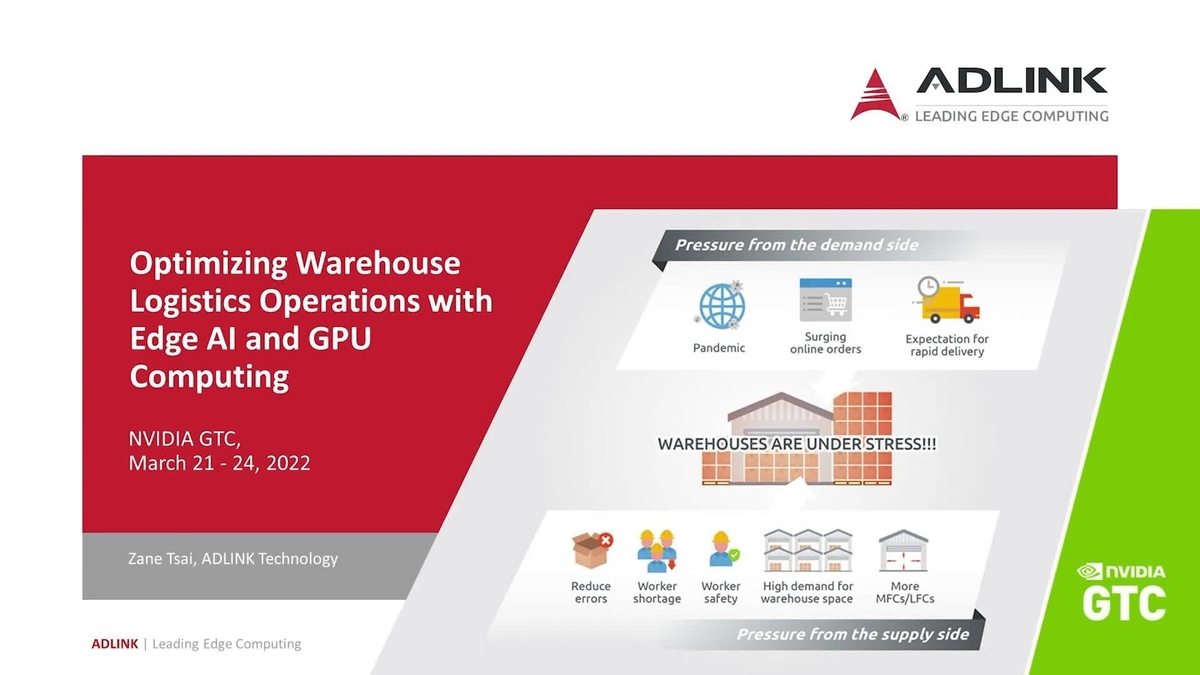 Optimizing Warehouse Logistics Operations with Edge AI and GPU Computing (Presented by ADLINK ...