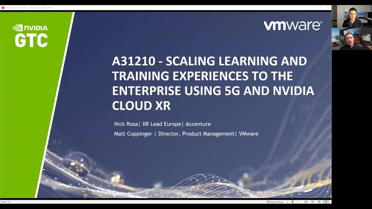 Scaling Learning And Training Experiences To The Enterprise Using 5g And Nvidia Cloud Xr Gtc