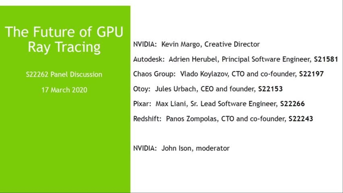 The Future of GPU Raytracing | GTC Digital March 2020 | NVIDIA On-Demand
