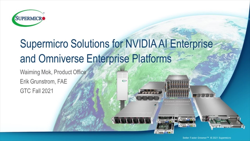 Supermicro Solutions for NVIDIA AI Enterprise and Omniverse Enterprise ...