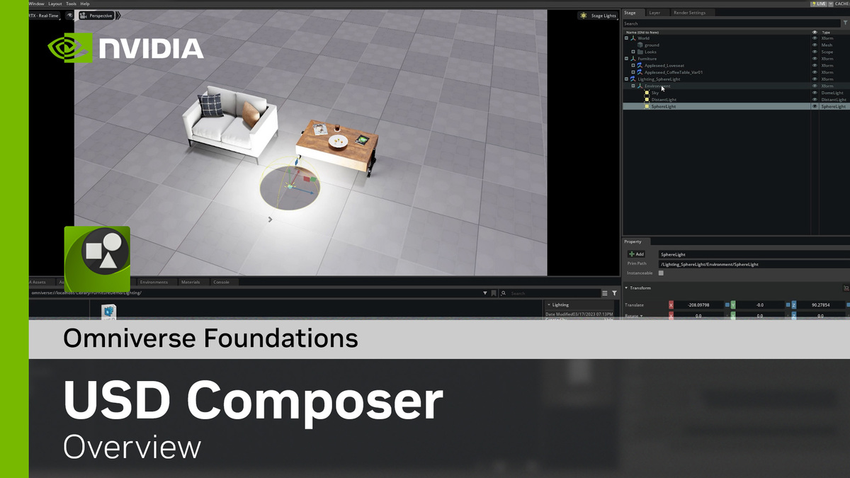 Introduction to Omniverse USD Composer | Omniverse 2023 | NVIDIA On-Demand