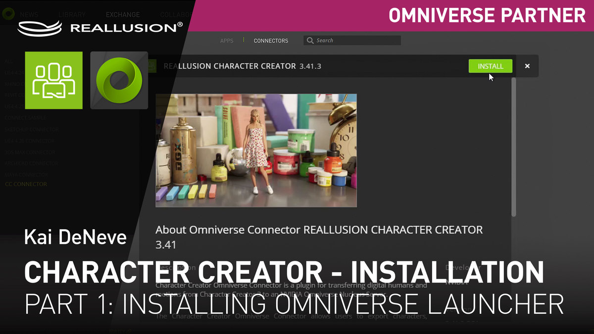 Reallusion Character Creator - Installation Guide Part 1 -Omniverse Launcher | Omniverse 2020 ...