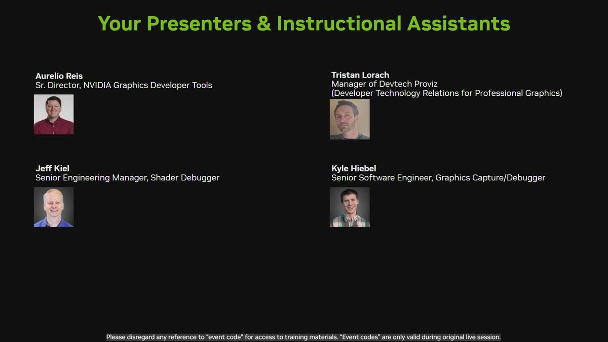 NVIDIA DLI Training: NVIDIA Nsight Graphics in Action: Develop and ...