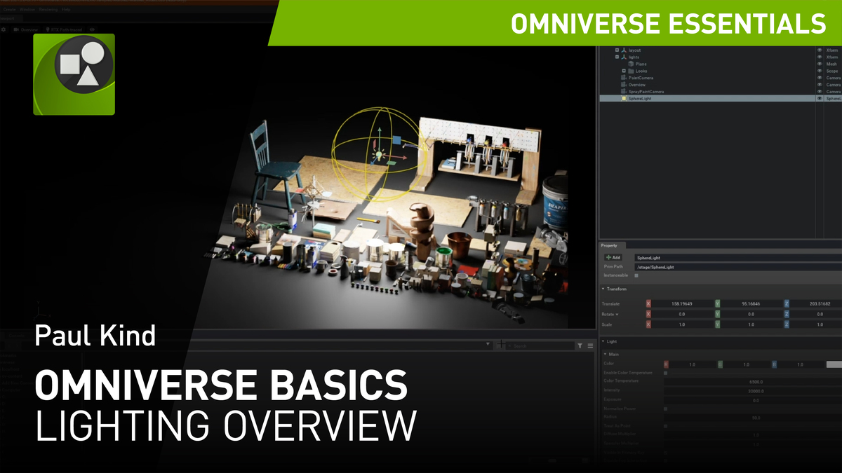 Omniverse Create Lighting Basics Omniverse 2020 Nvidia On Demand