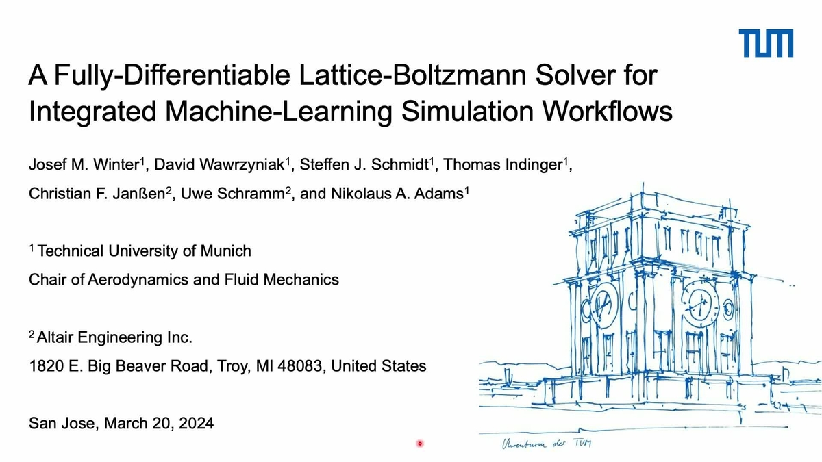 A Fully-Differentiable Lattice-Boltzmann Solver for Integrated Machine ...