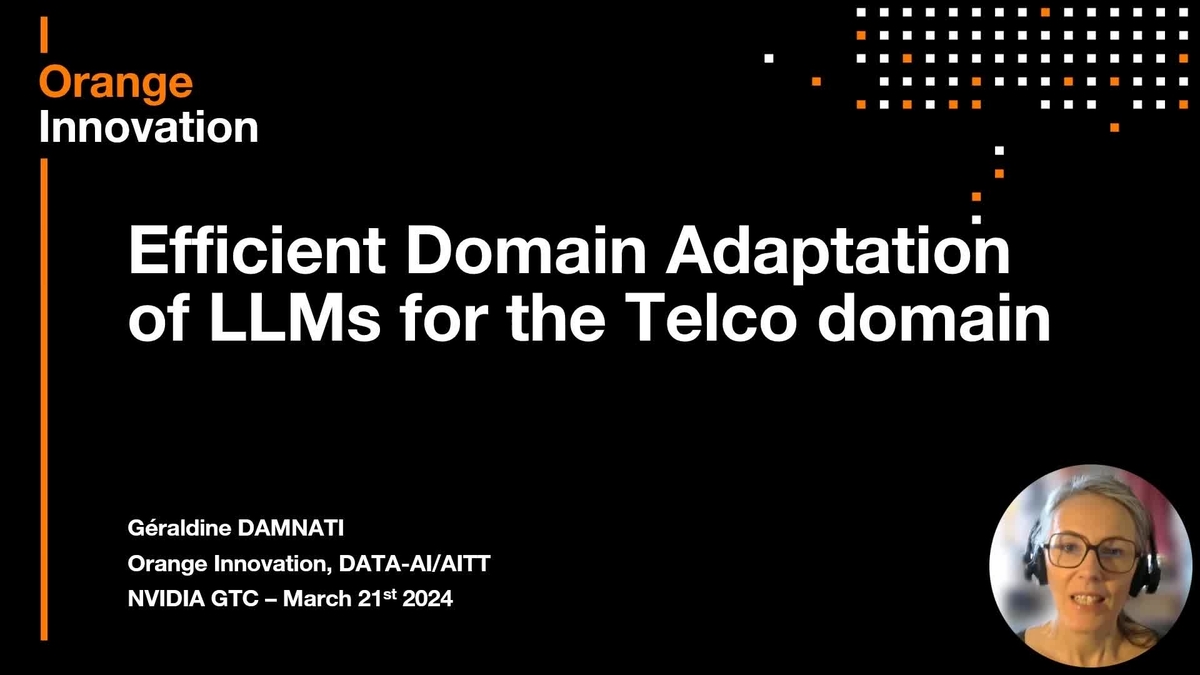 Domain Adaptation Of Large Language Models For The Telco Industry S62692 Gtc 2024 Nvidia On