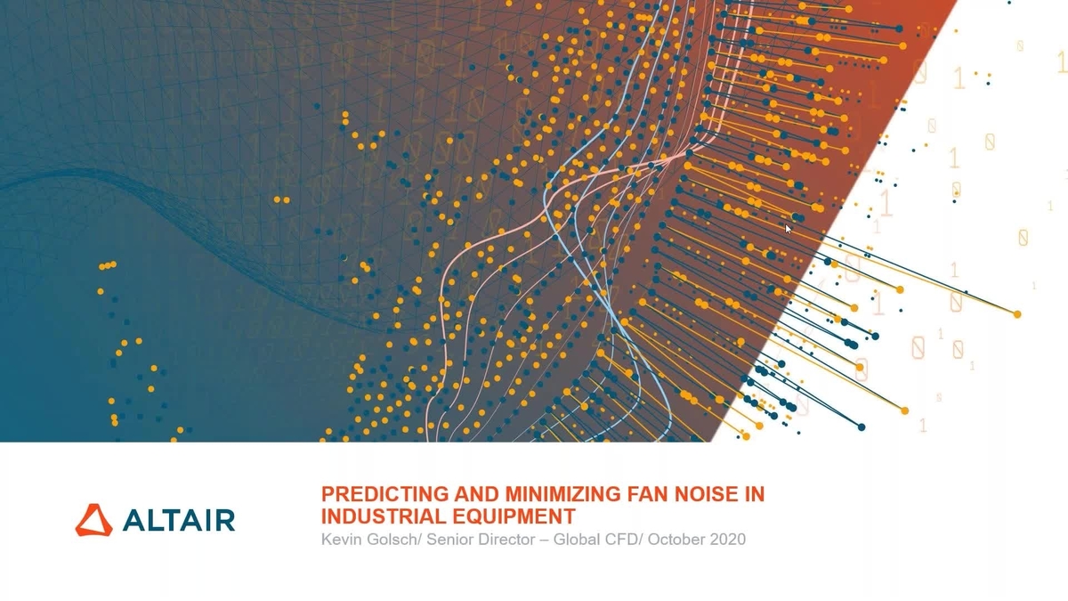 Fan Noise Acoustic Simulation Acceleration On Gpus Gtc Digital October 2020 Nvidia On Demand