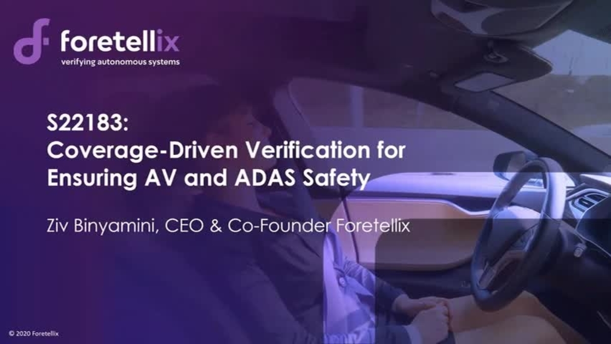 Coverage-Driven Verification for Ensuring AV and ADAS Safety S22183 ...