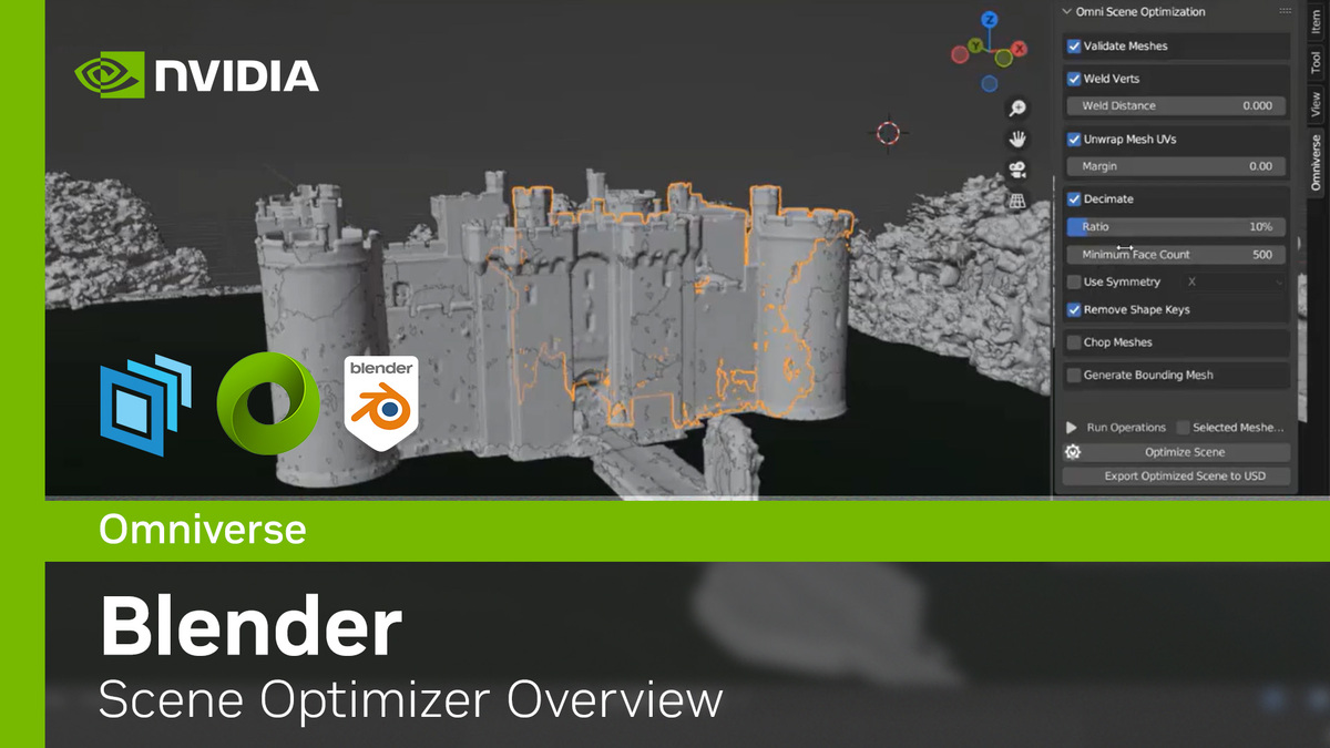 Blender Connector Scene Optimizer Overview Omniverse 2020 Nvidia On Demand