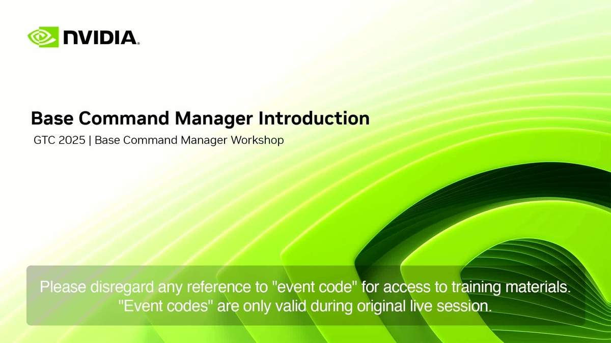 Create And Manage On Prem Ai Clusters With Base Command Manager Dlit71603 Gtc 2025 Nvidia On